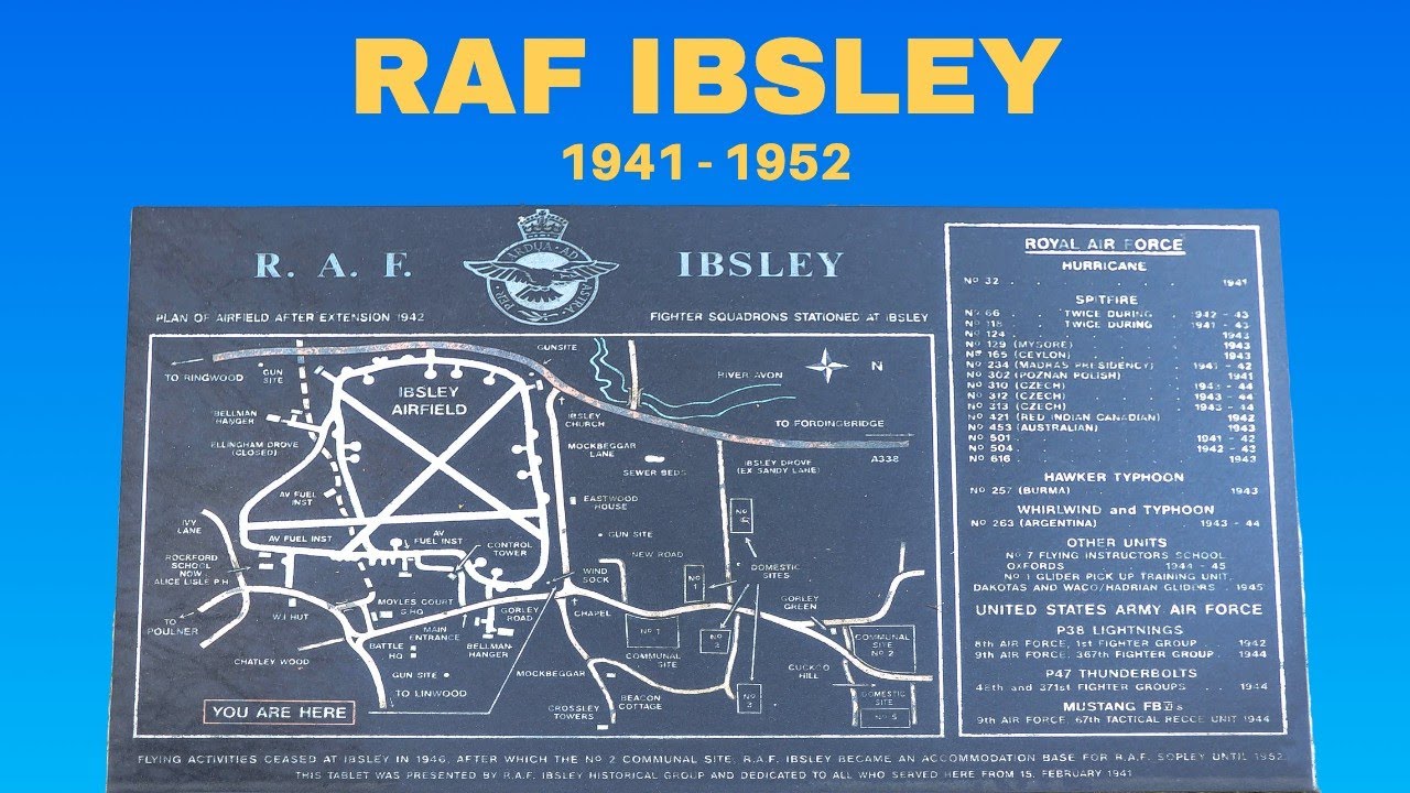 RAF Ibsley Hampshire - Then & Now - YouTube