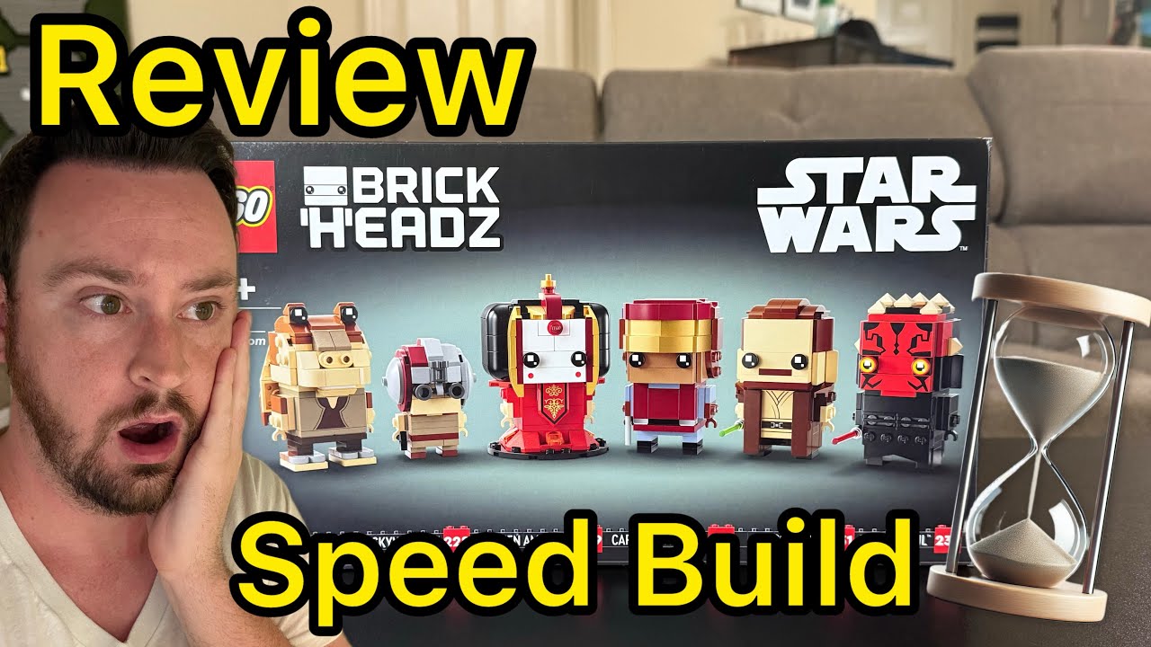 Speed Build + Review: Phantom Menace Brickheadz! - YouTube
