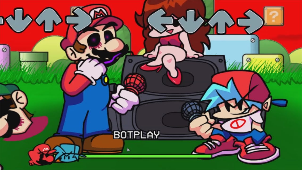 FNF Vs Mario EXE Mod Full Week Horror Mod [HARD] - YouTube