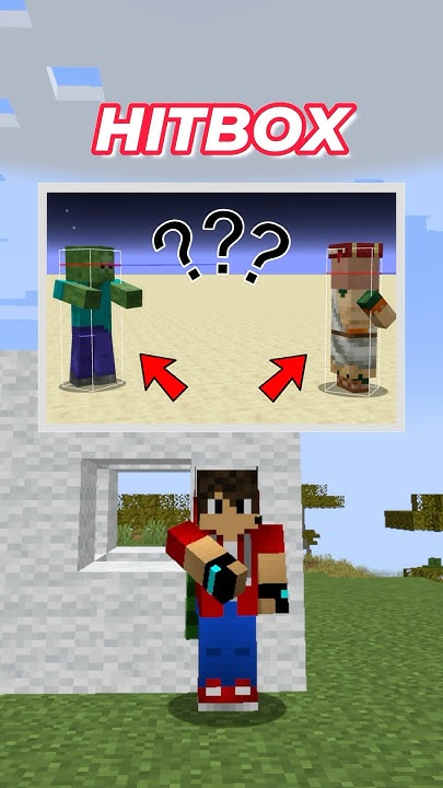 ⛏️⚒️ CÓMO DE GRANDE es TU HITBOX de MINECRAFT 📦 #shorts - YouTube
