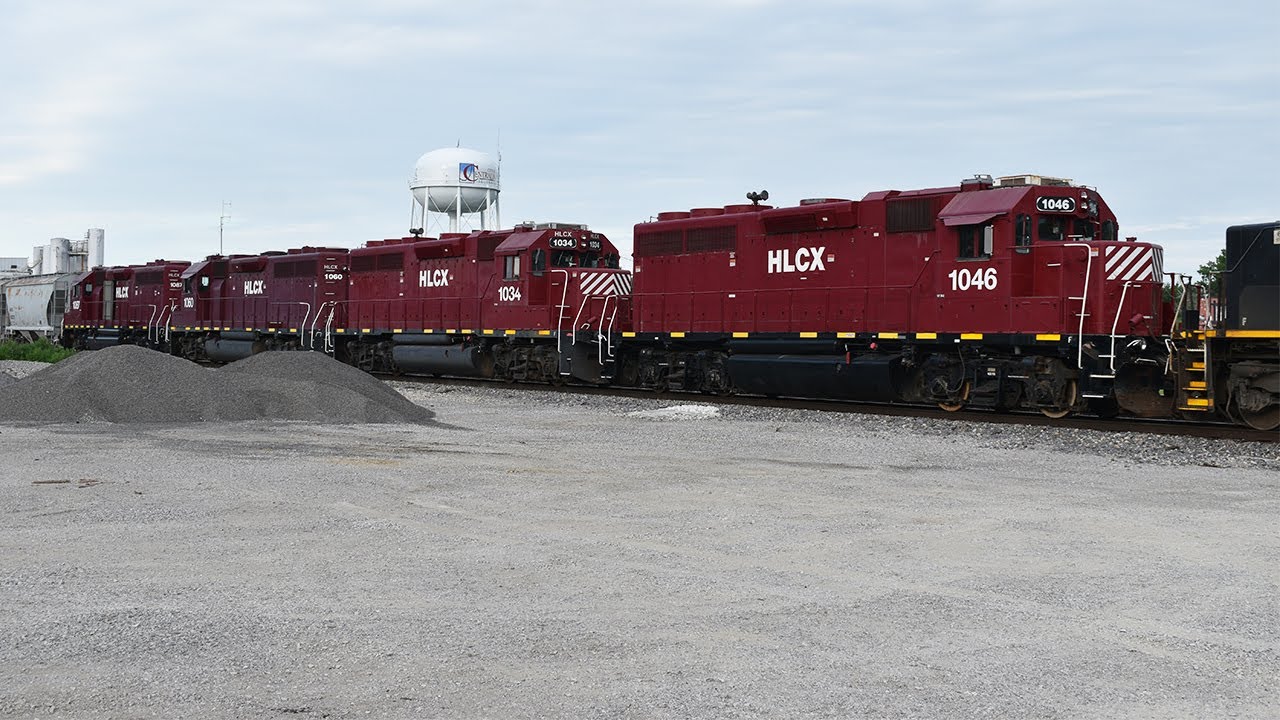 Helm Financial GP38-2 Locomotives trail on CN A407 - YouTube