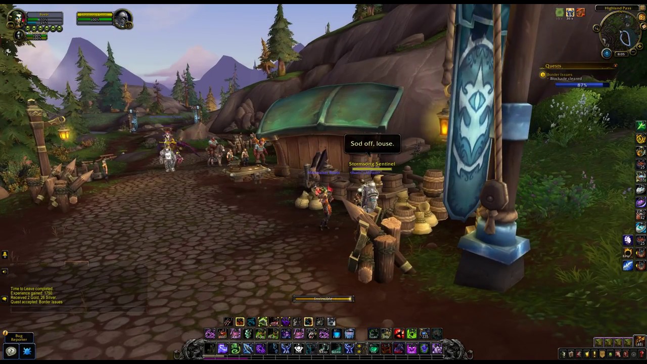 WoW quest - Border Issues - YouTube