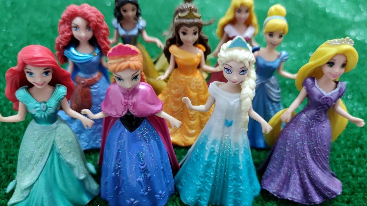 ASMR Unboxing Mattel Disney Princess Spin & Reveal Surprise Dolls ...