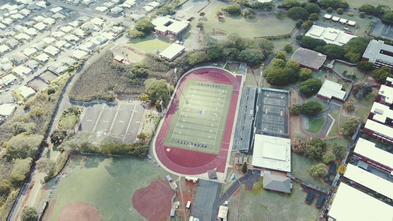 DJI Mavic Air 2 Over Pearl City High School Football Field - YouTube