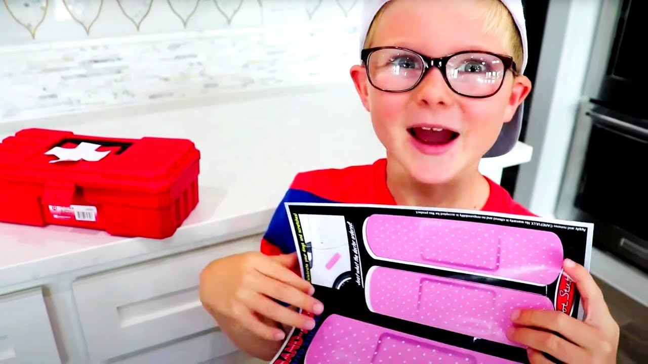 Kids Stories about Pretend Play Fun using GIANT Band-Aid Toys for Kids ...