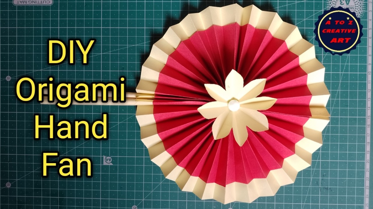 Origami Paper Hand Fan | Handmade Paper Fan Easy | Hand Fan Making At ...