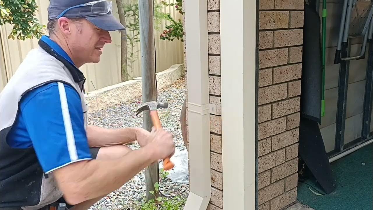 How to install a square downpipe to your gutters. - YouTube
