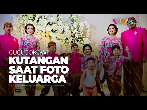Lucunya, Cucu Jokowi Pakai Kaos Kutang saat Foto Keluarga