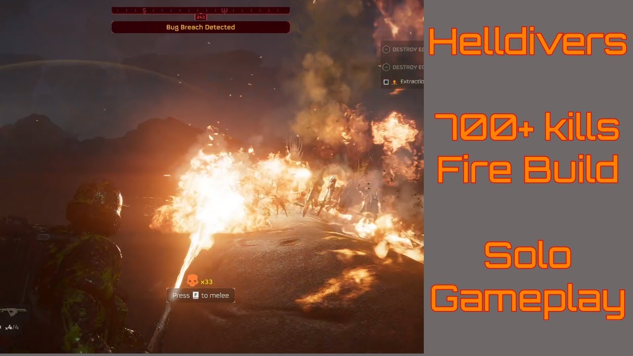 BURNING THE BUGS- Helldivers 2 Solo gameplay high kill fire build - YouTube