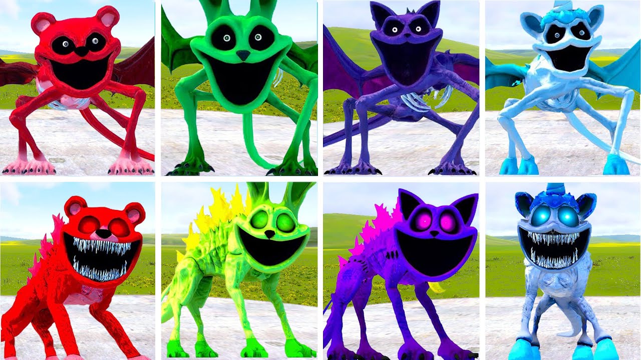 ALL SMILING CRITTERS DRAGONS | SMILING CRITTERS GODZILLAS | Garry's Mod ...