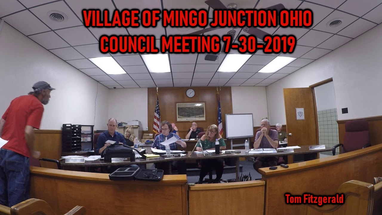 VILLAGE OF MINGO JUNCTION OHIO COUNCIL MEETING 7-30-2019 - YouTube