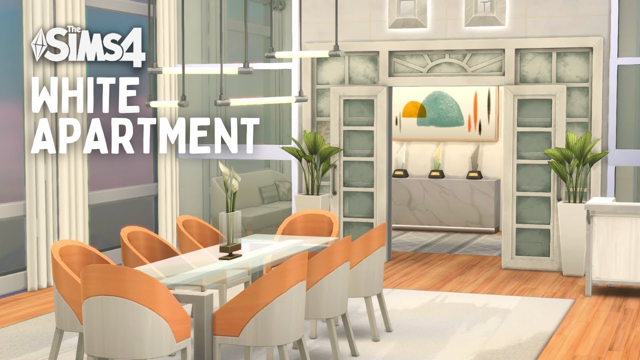 WHITE APARTMENT | Sims 4 Speed Build - YouTube