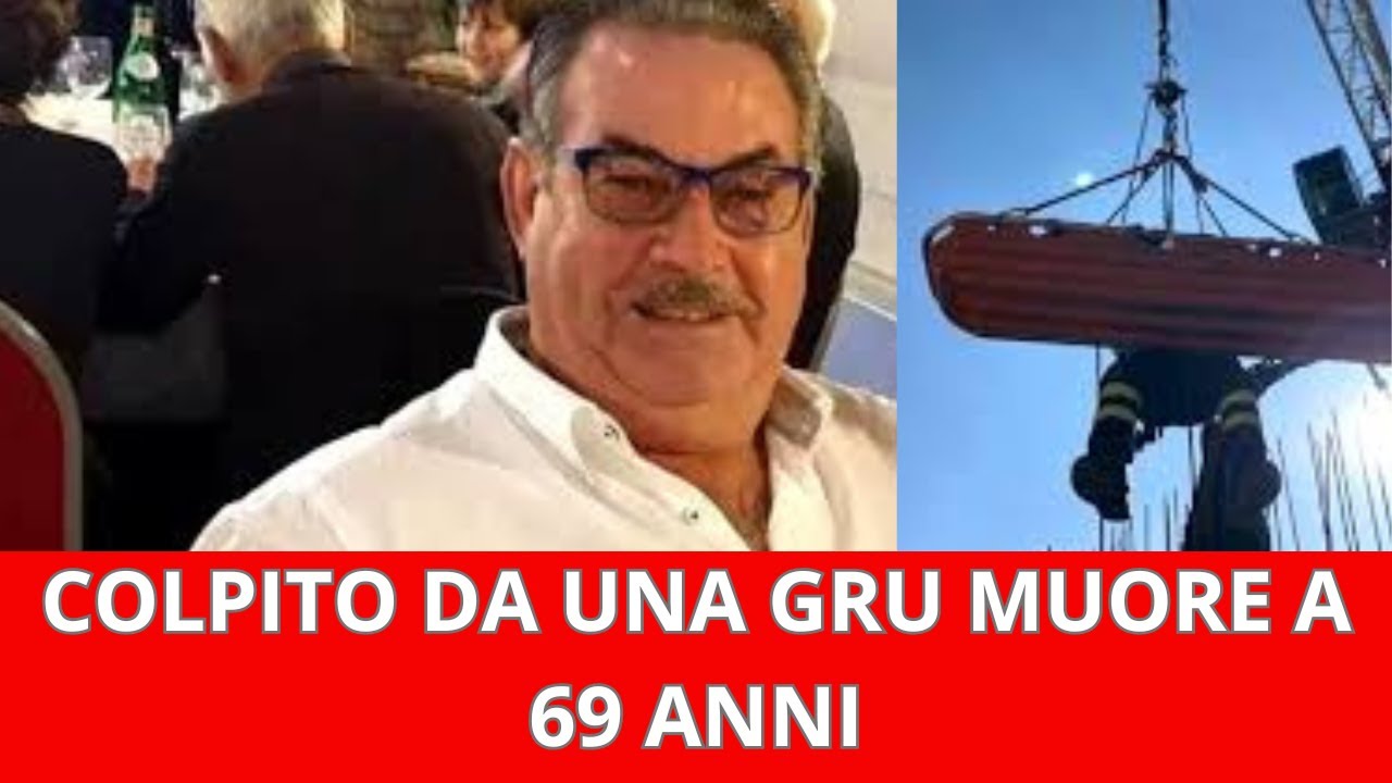 colpito da una gru muore a 69 anni - YouTube