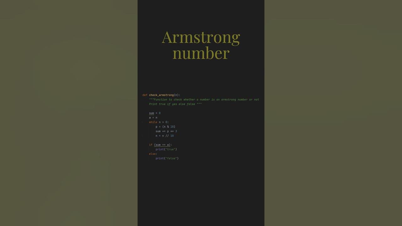 Armstrong Number Sharpener Assignment Coding Sharpener Youtube 8293