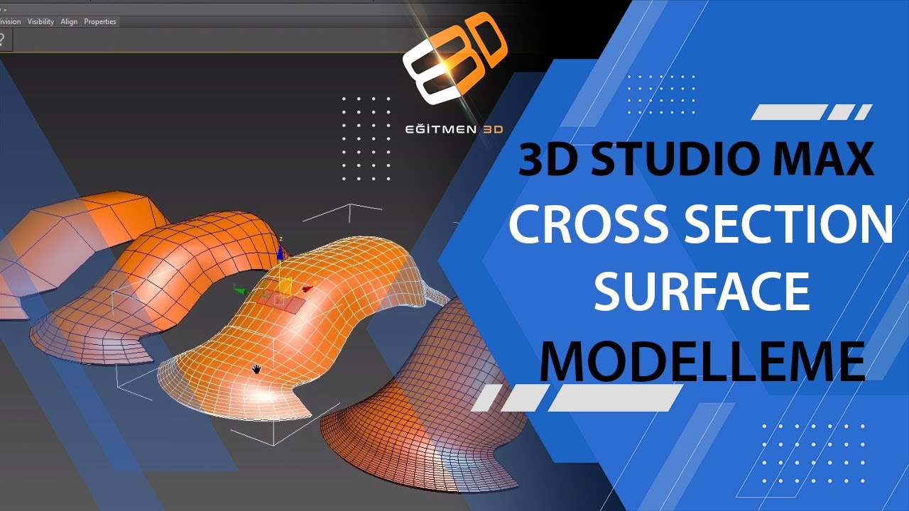 #3dmaxtutorial #3dtutorial 3D Studio Max İle Cross Section ve Surface ...