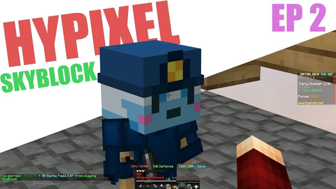 Hypixel Skyblock wow EP 2 nice - YouTube