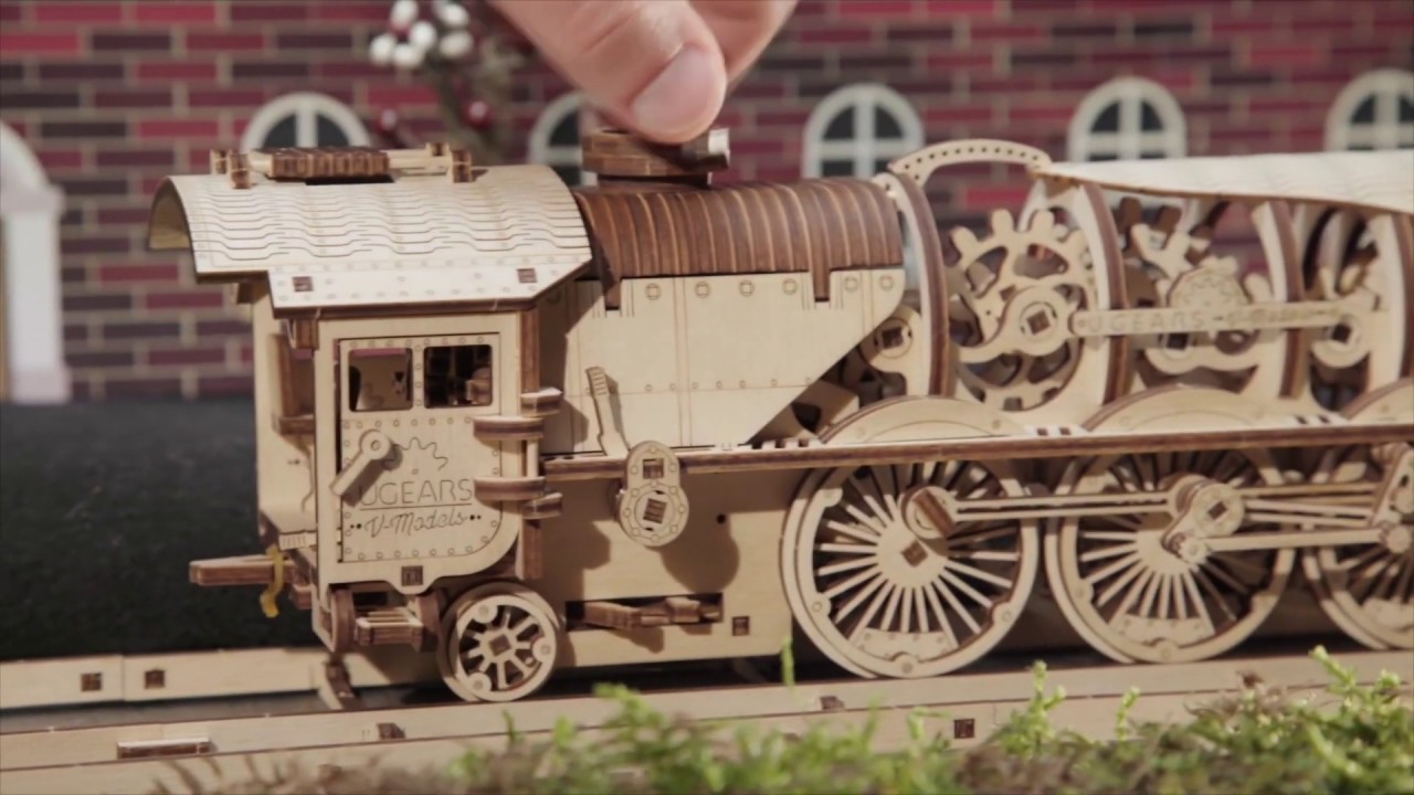 Ugears V Express Steam Train with Tender - YouTube