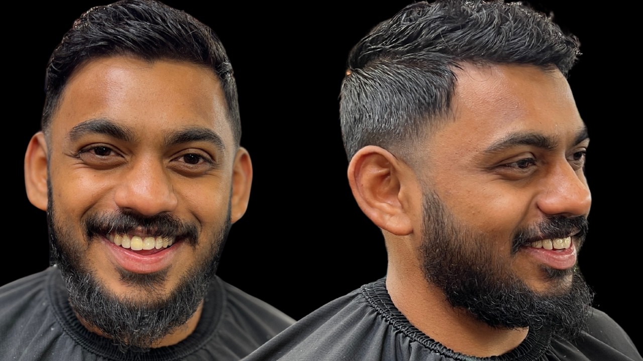 Low Taper Fade Haircut On Indian Hair - YouTube