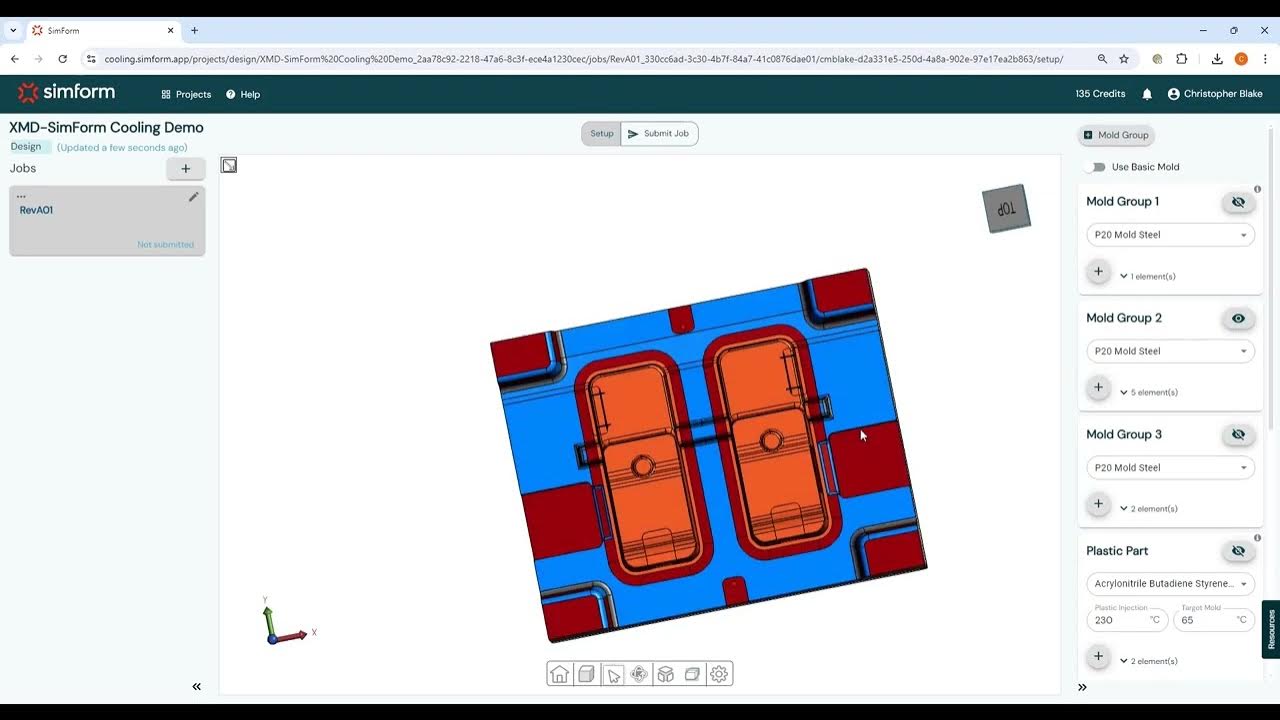Front-end Thermal Simulation with SimForm for Mold Designers using XMD - YouTube