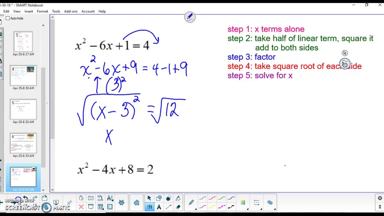 complete the square - YouTube