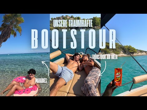 WIR MACHEN EINE BOOTSTOUR🌊🩵🐬IN CHALKIDIKI | Destina & Tommy