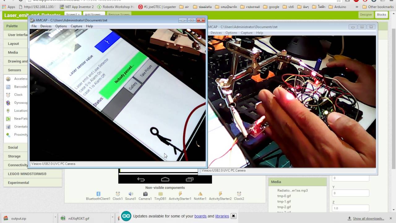 Laser emit and Detector alarm when anybody walking throgh P1/2 - YouTube