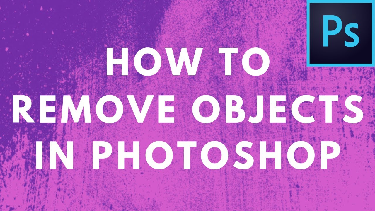 How to remove objects in photoshop CC - YouTube