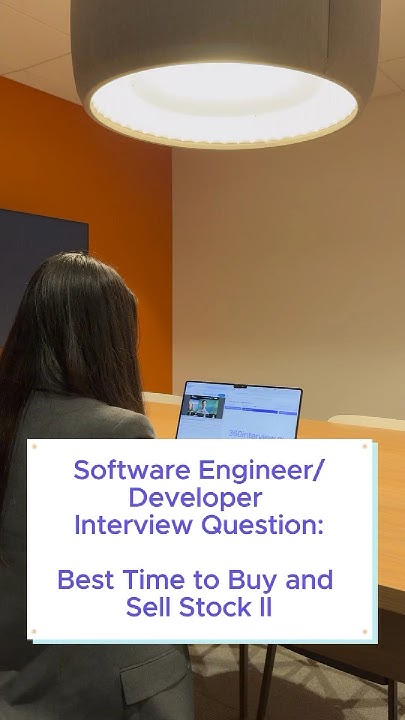 Software Engineer/Developer Interview Question: Best Time to Buy and Sell Stock II - YouTube