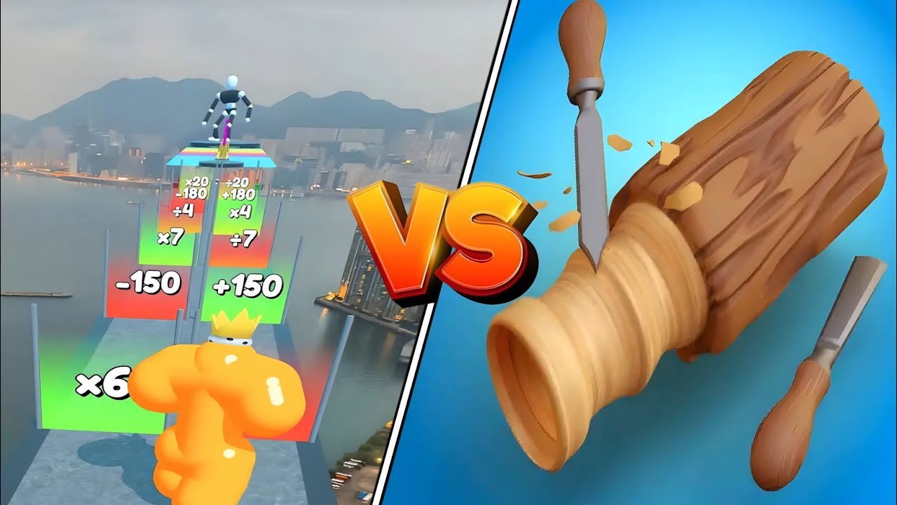 Tall man run 3d gameplay VS Wood Turning 3d game Play || android gameplay - new max levels - YouTube