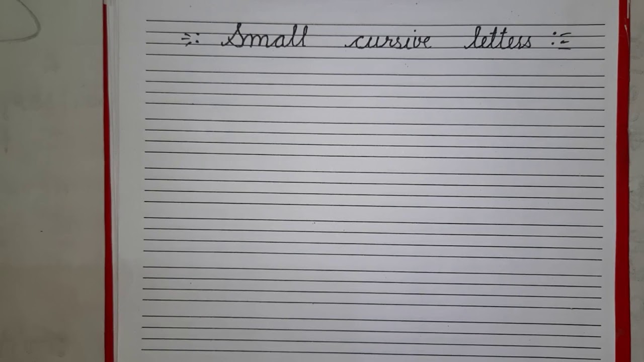 Small cursive letters : Razat sir - YouTube
