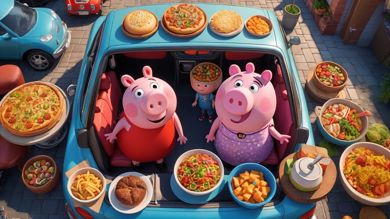 Peppa Pig Tales 🚗 Ordering Food At The DRIVE THRU! 🍔 BRAND NEW Peppa ...