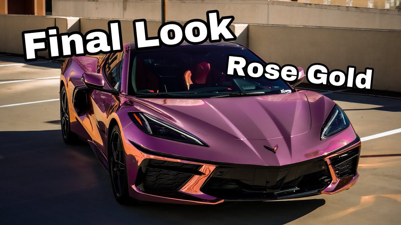CHROME ROSE GOLD C8 CORVETTE - YouTube
