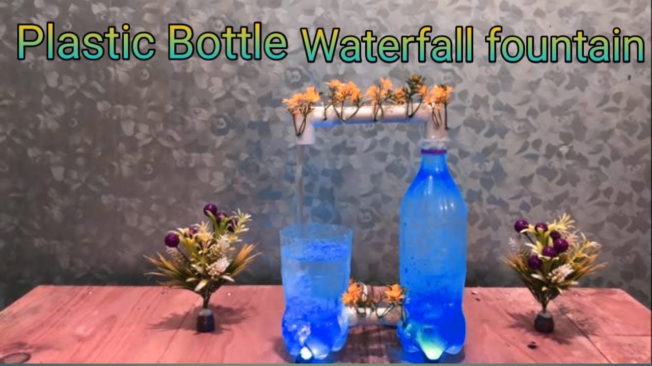 Simple fountain / how to make a beautiful waterfall / fountain lights ...