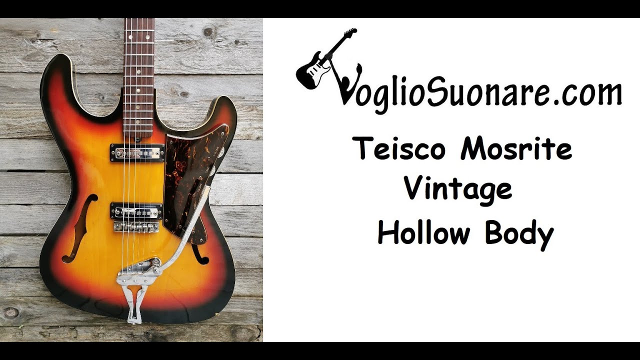 Vintage Teisco Mosrite Made in Japan Semiacoustic Hollow Body - YouTube
