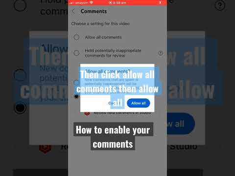 How to enable your comments - YouTube