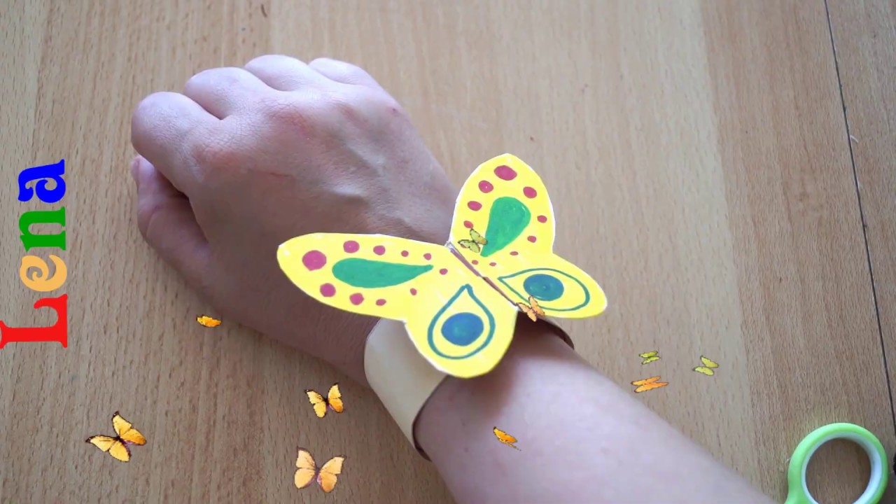 Papier Schmetterling Armband 🦋 Paper Butterfly Bracelet DIY 🦋 ...