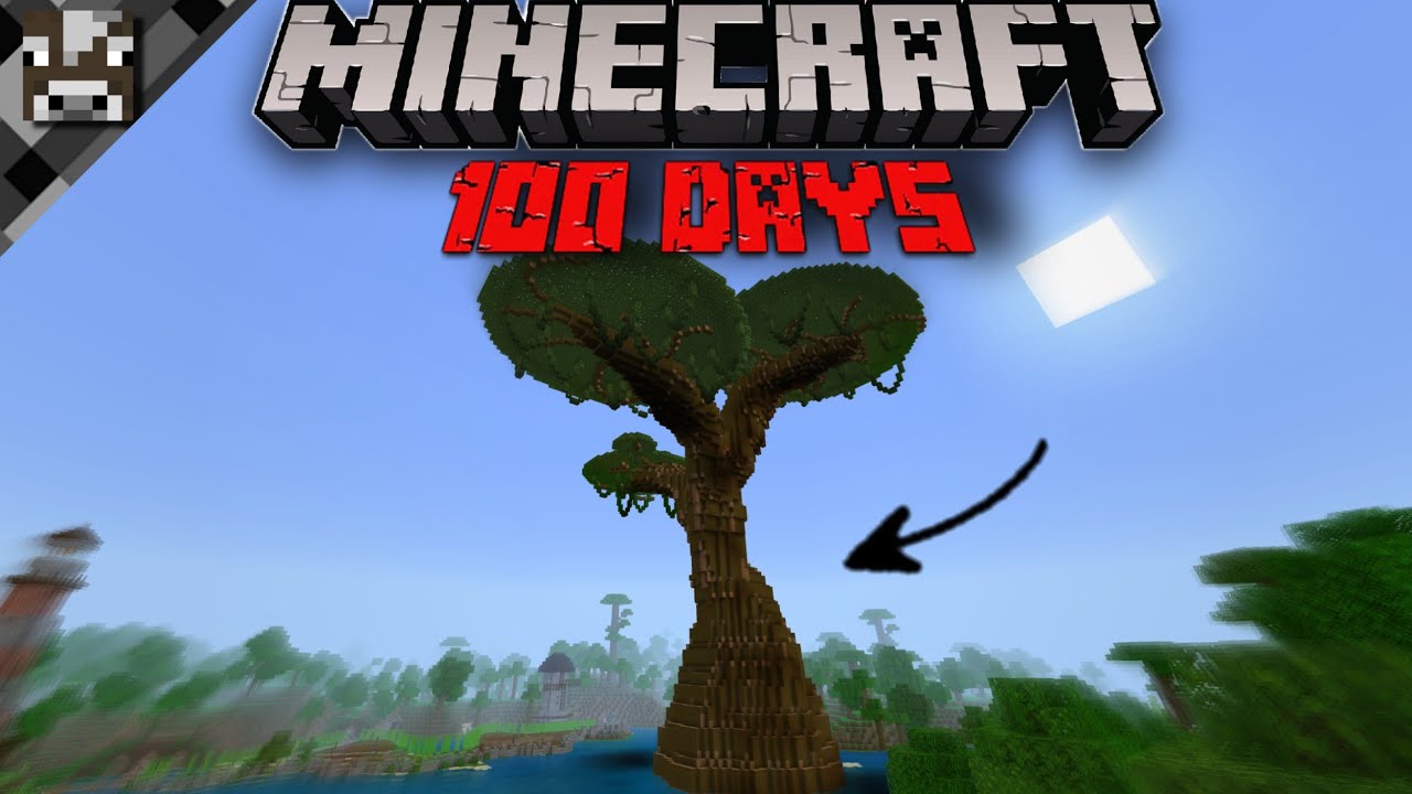 I built a Giant Minecraft jungle tree in 100 days...(Bedrock edition ...