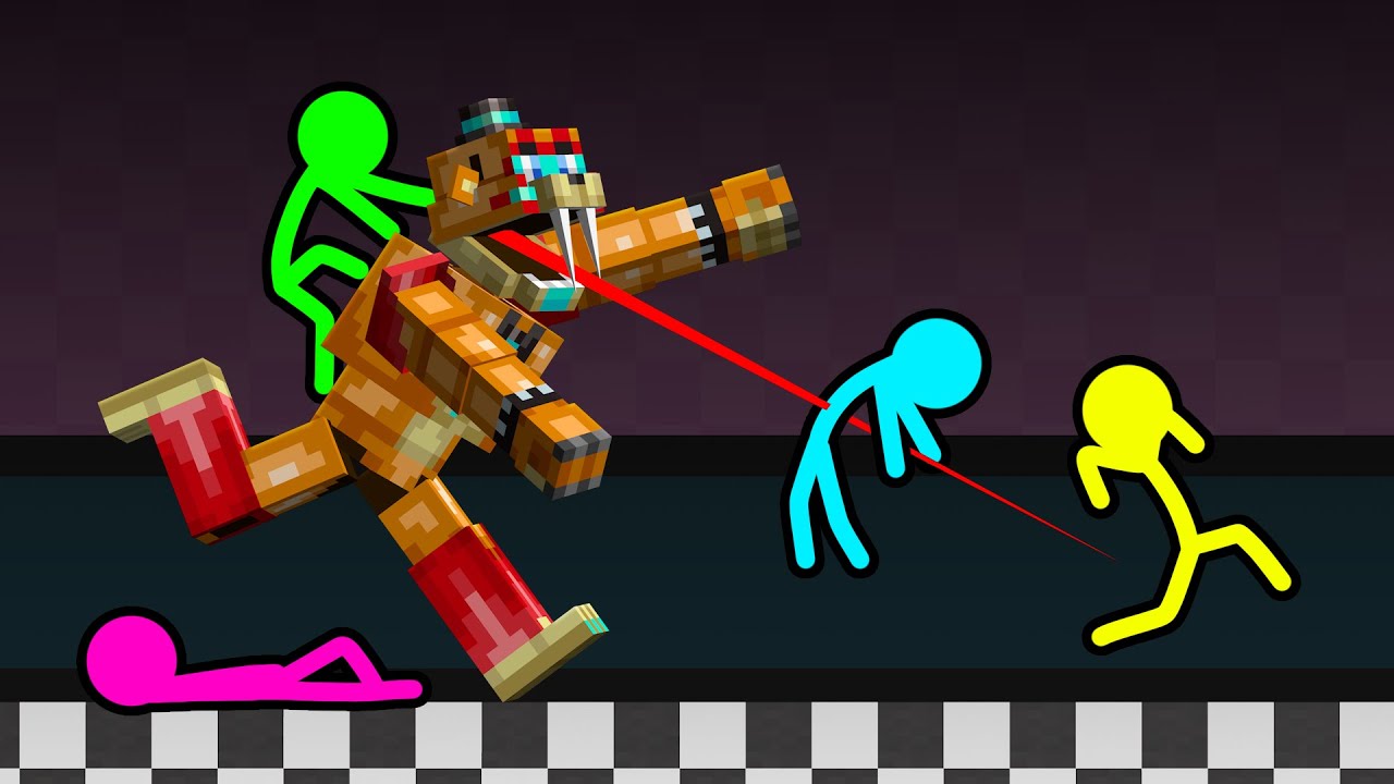 Stickman VS Minecraft: Mutant Glamrock Freddy - AVM Shorts Animation ...