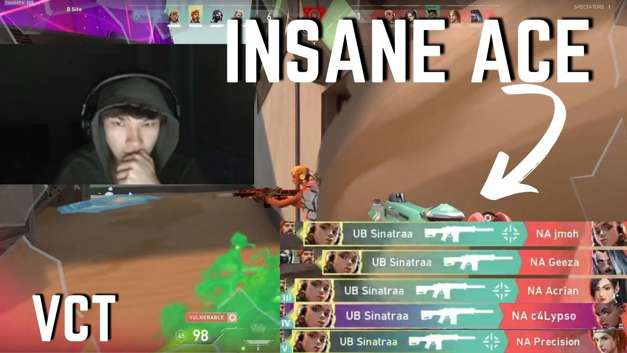 sinatraa INSANE ACE in VCT... HE IS TOO CLEAN! | VALORANT Clips - YouTube