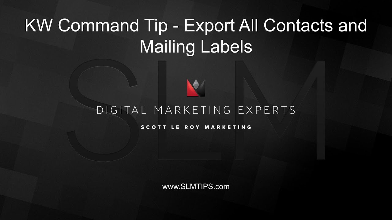 KW Command Tip Export All Contacts And Mailing Labels YouTube kw-command-tip-export-all-contacts-and-mailing-labels-youtube