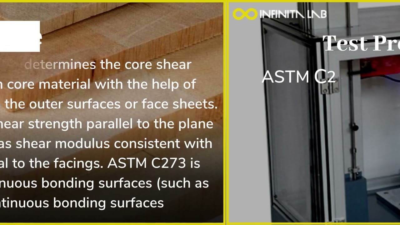 ASTM C273 Shear test Core Tension or Compression Test - YouTube