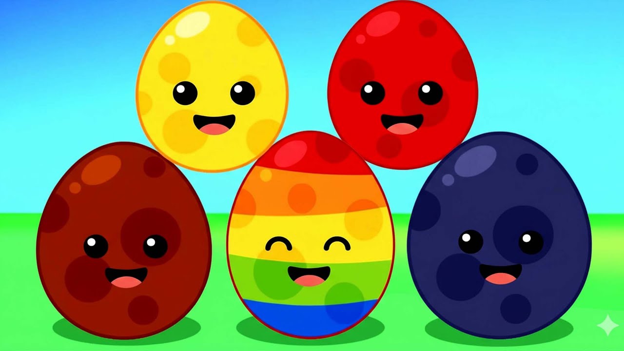 Learning Colors and Numbers Songs | Colorful Eggs on the Farm | Larva ...
