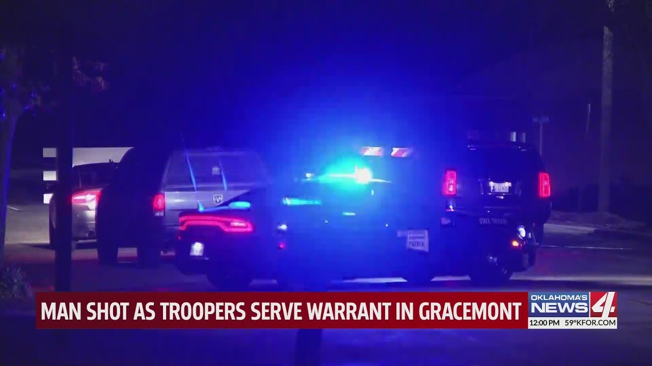 Man shot as troopers serve warrant in Gracemont - YouTube