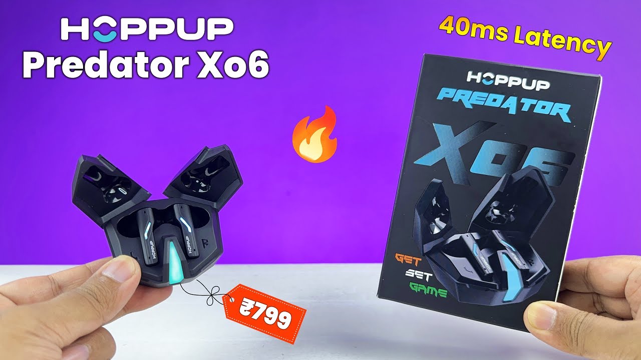 HOPPUP Predator Xo6 Gaming TWS ⚡ 40ms Ultra Low Latency ⚡ Best Gaming ...