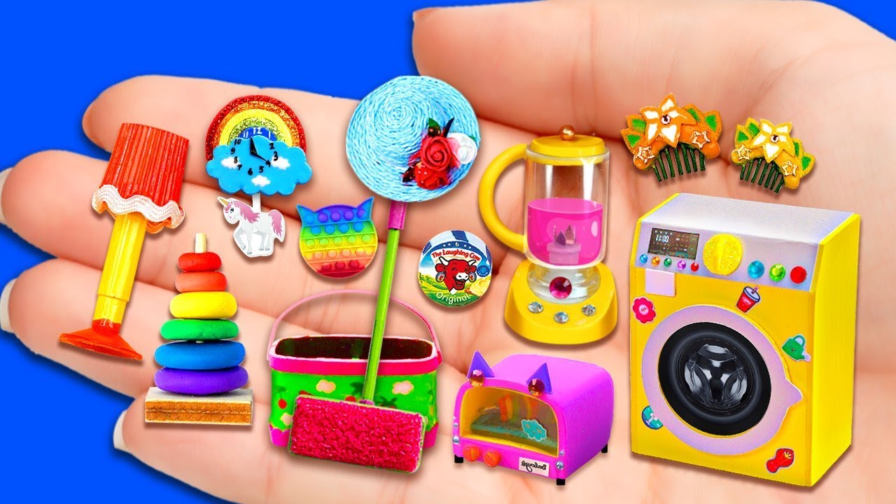 29 EASY MINIATURE REALISTIC HACKS IDEAS FOR BARBIE DOLLHOUSE - YouTube