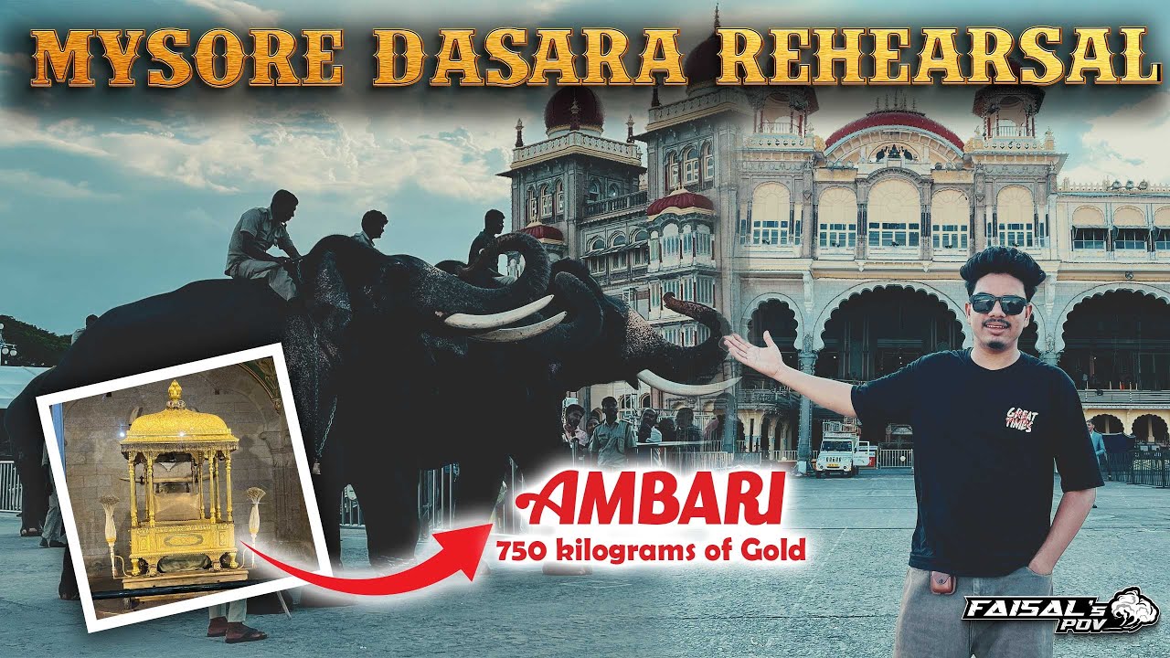 Mysore palace 😱 | Dasara Elephants 🐘 | 750kg Of gold Ambari 🤩 | Faisal’s POV 🔥 - YouTube