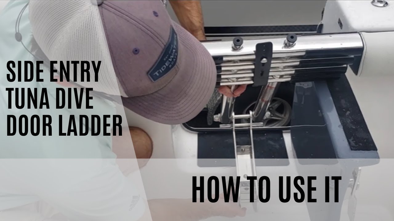 Boat Side Entry Tuna Door Ladder and How It Works on a Tidewater Boat ...
