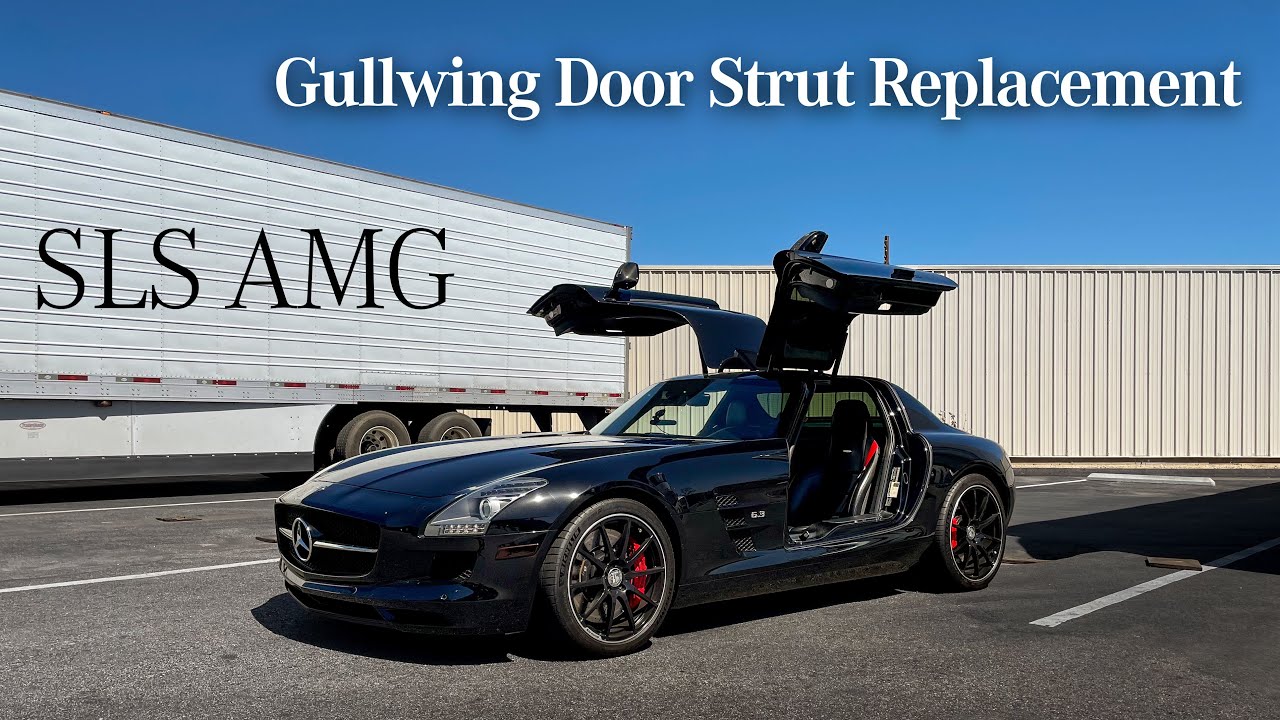 SLS AMG Gullwing Door Strut Replacement - YouTube