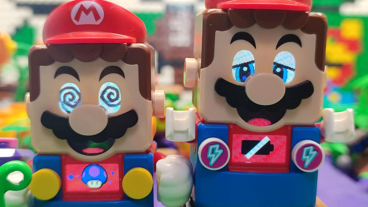 LEGO Mario Low battery dangerous Wiggler Swamp Level! - YouTube