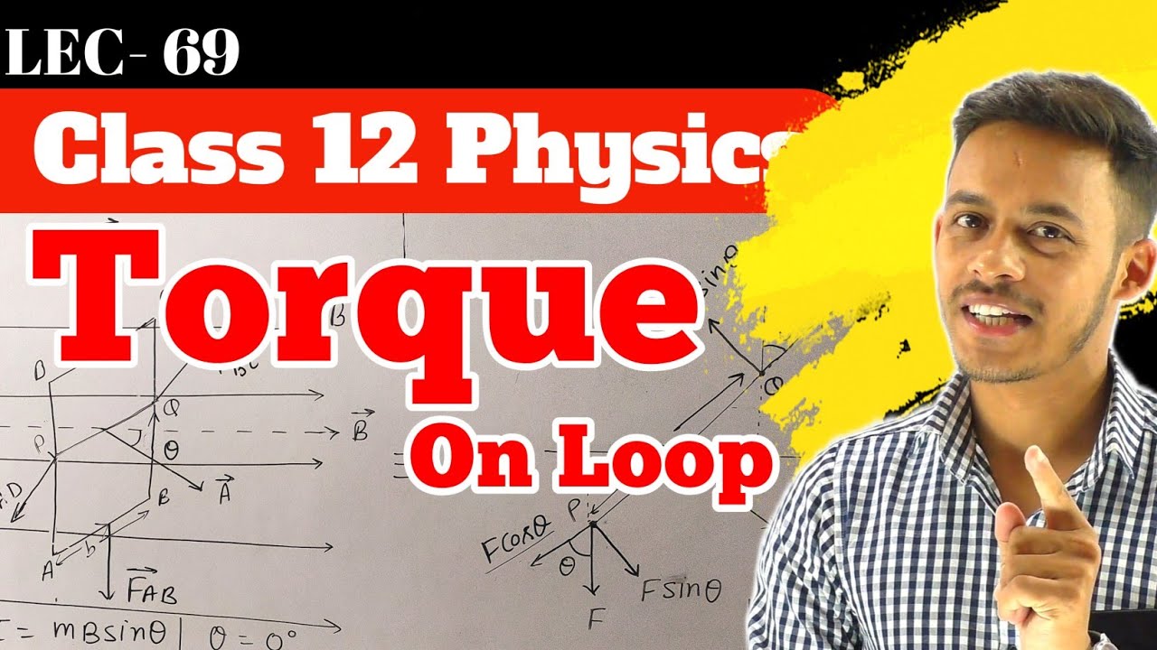LEC-69) Torque action of rectangular current carrying loop in uniform ...